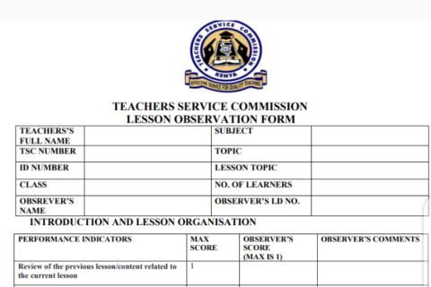 KCSE Exam Result Slip